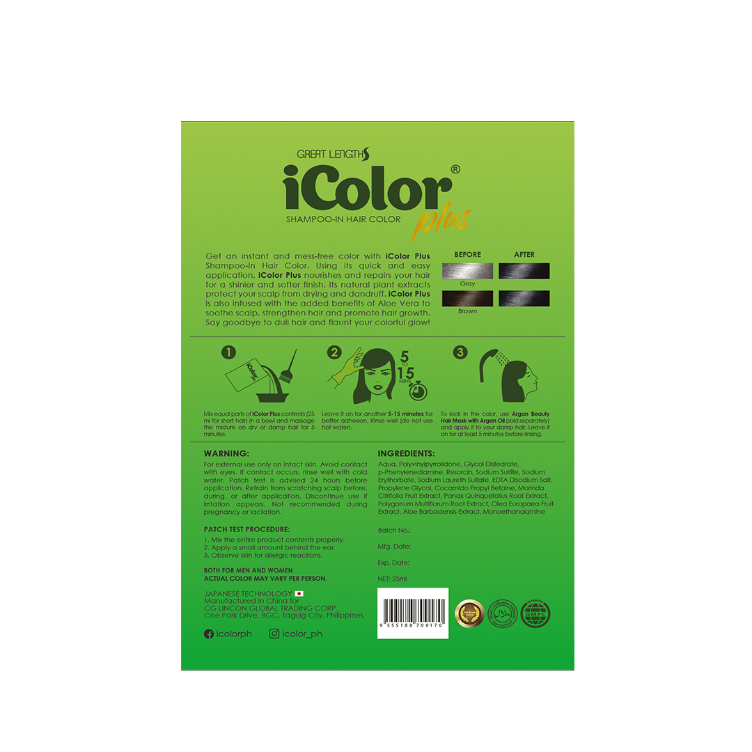 iColor Plus Shampoo-In Hair Color 25mL/30mL 5 + 1 FREE – Great lengths